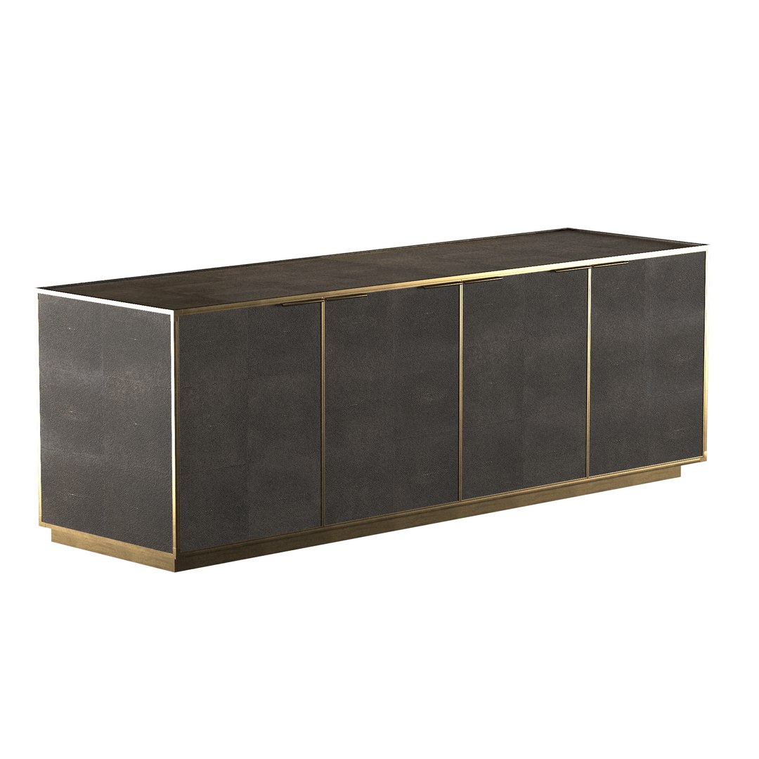 SAUNDERSON SHAGREEN PANEL 4-DOOR SIDEBOARD 3D - TurboSquid 1937102