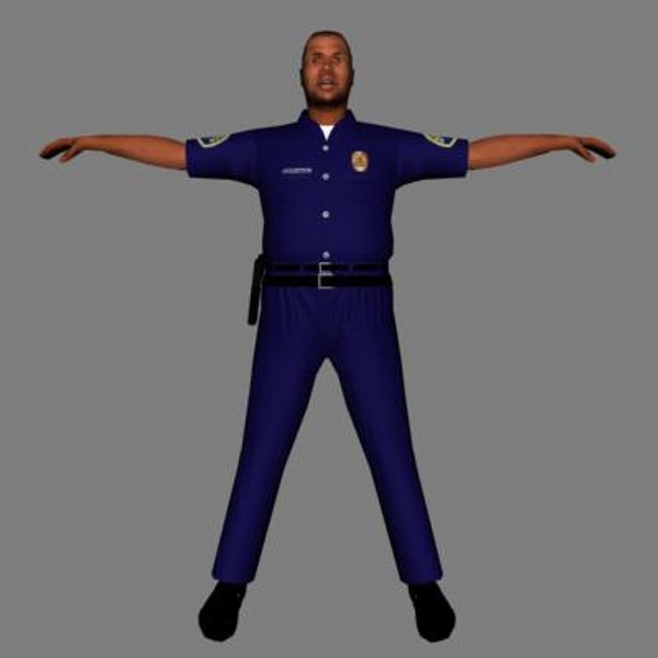 3ds max human male police
