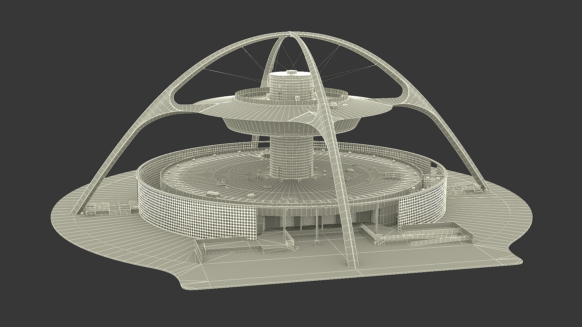 3D LAX Theme Building Model - TurboSquid 2328700