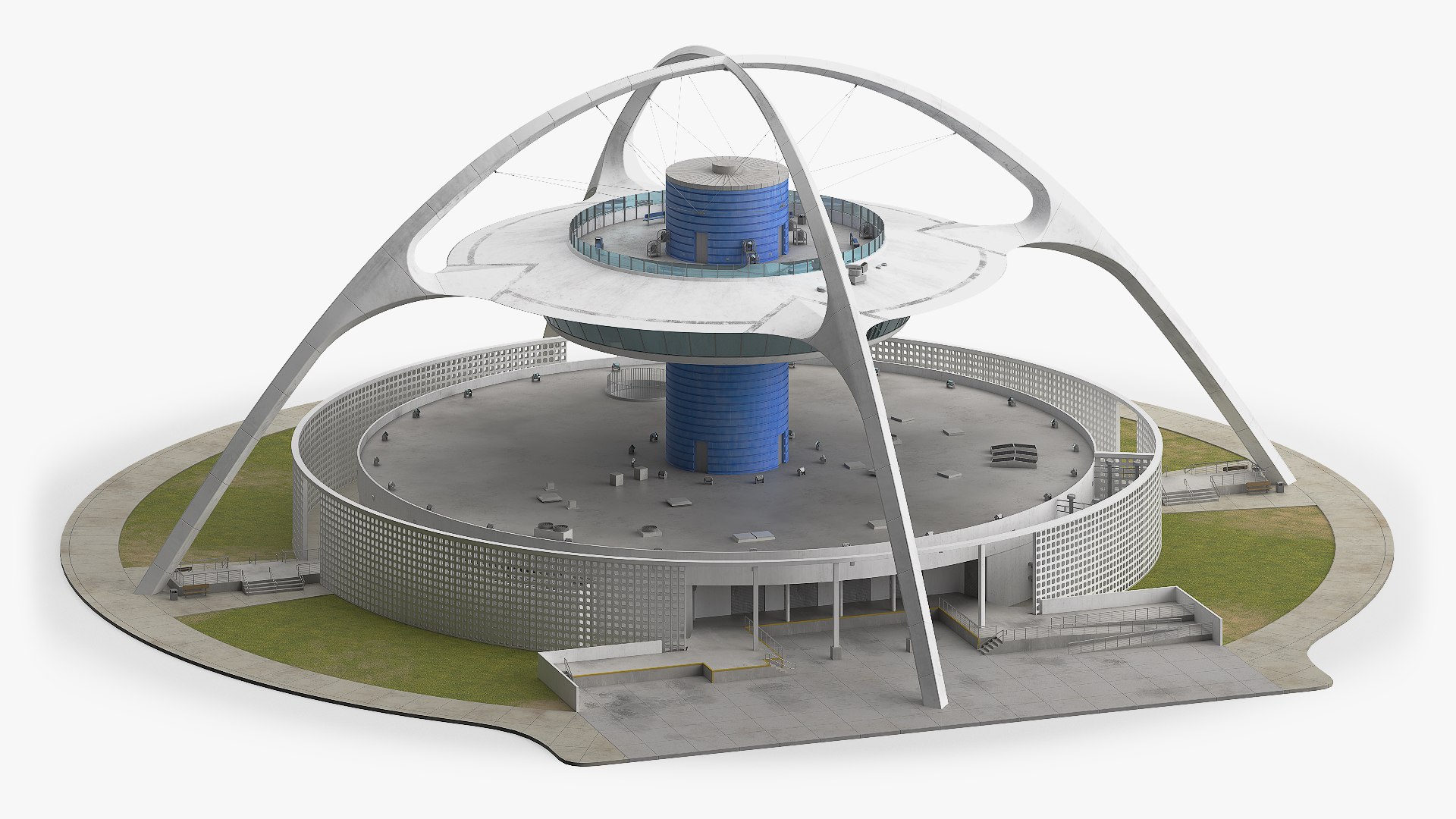 3D LAX Theme Building Model - TurboSquid 2328700