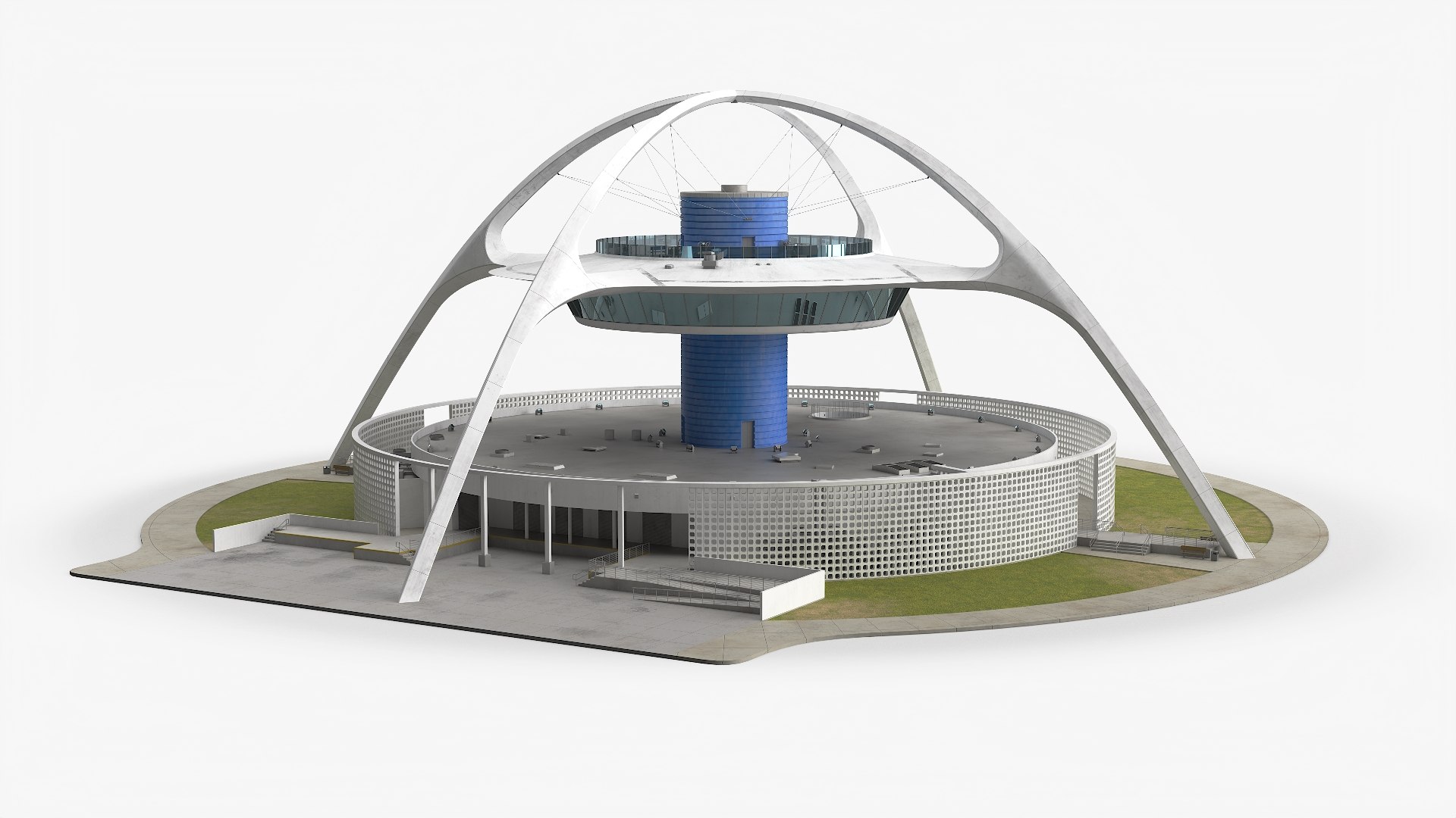 3D LAX Theme Building Model - TurboSquid 2328700
