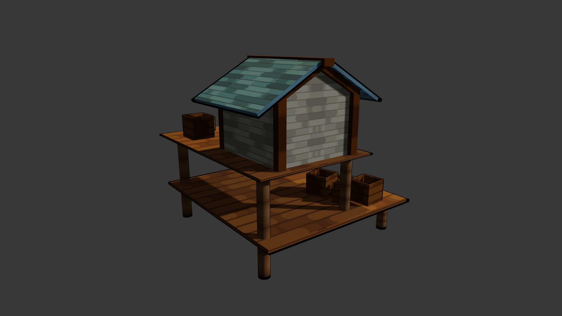 Lowpoly Beach House Model - TurboSquid 2203463