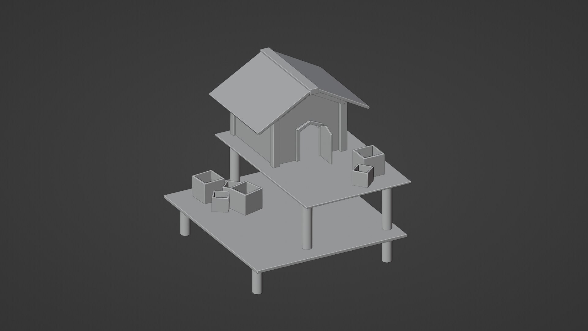 Lowpoly Beach House Model - TurboSquid 2203463