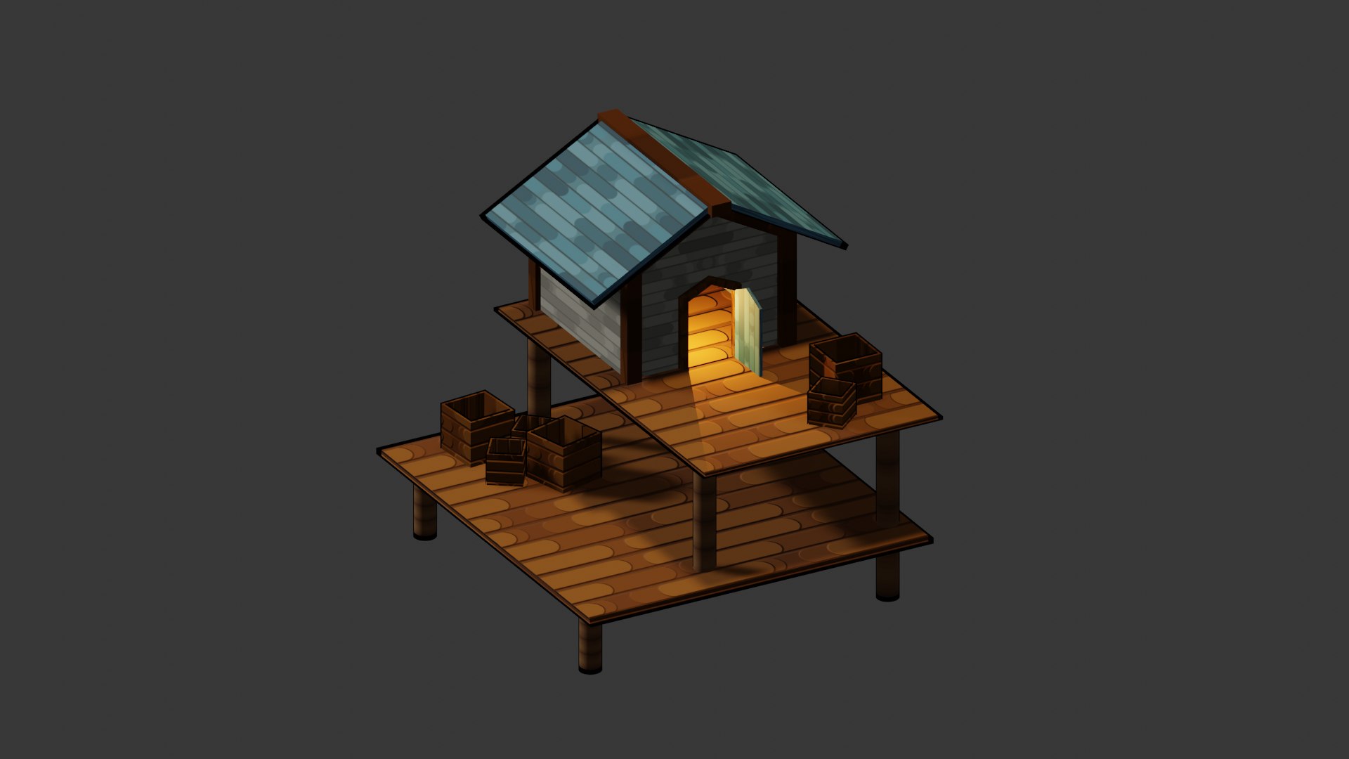 Lowpoly Beach House Model - TurboSquid 2203463