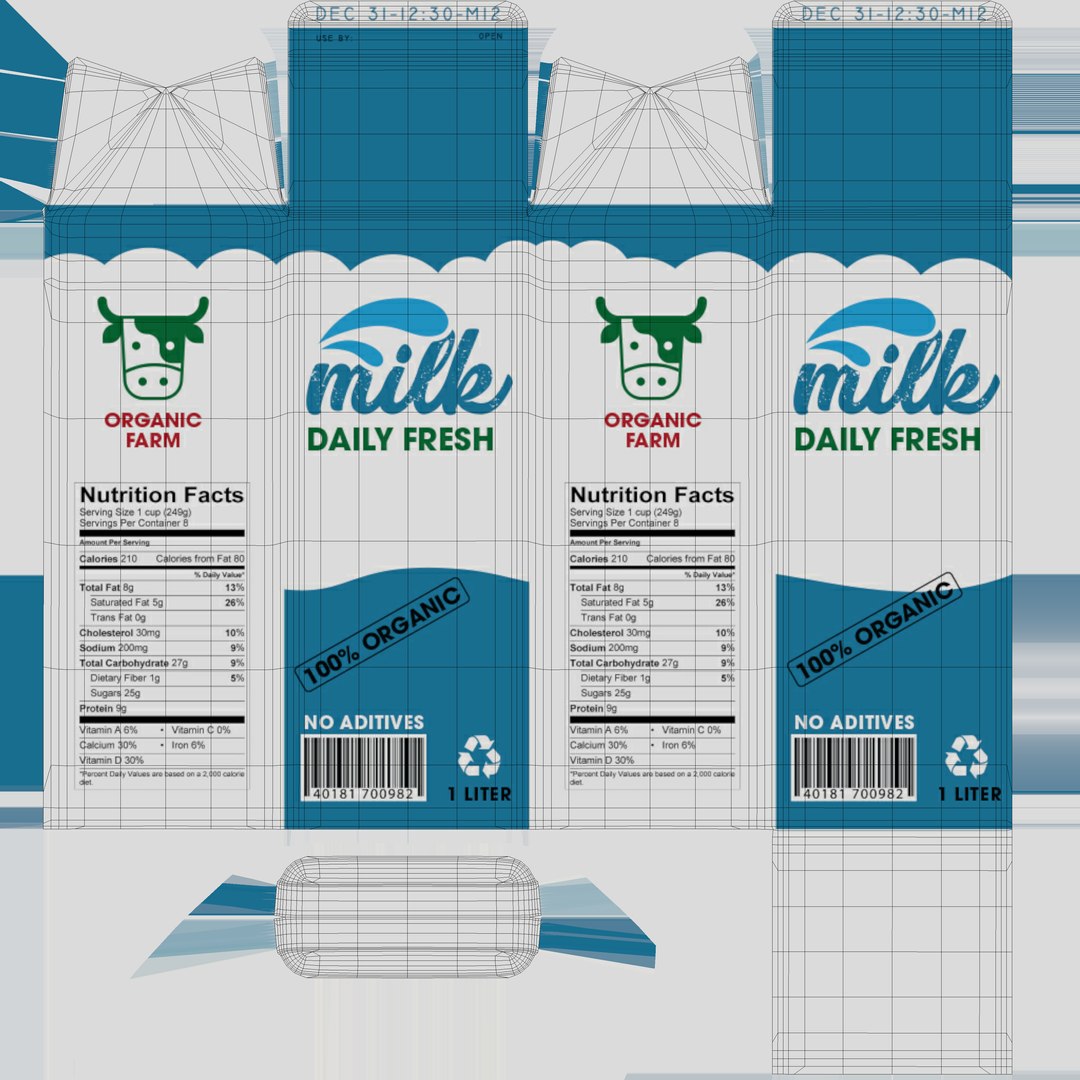 Milk Carton 3D Model - TurboSquid 1471703
