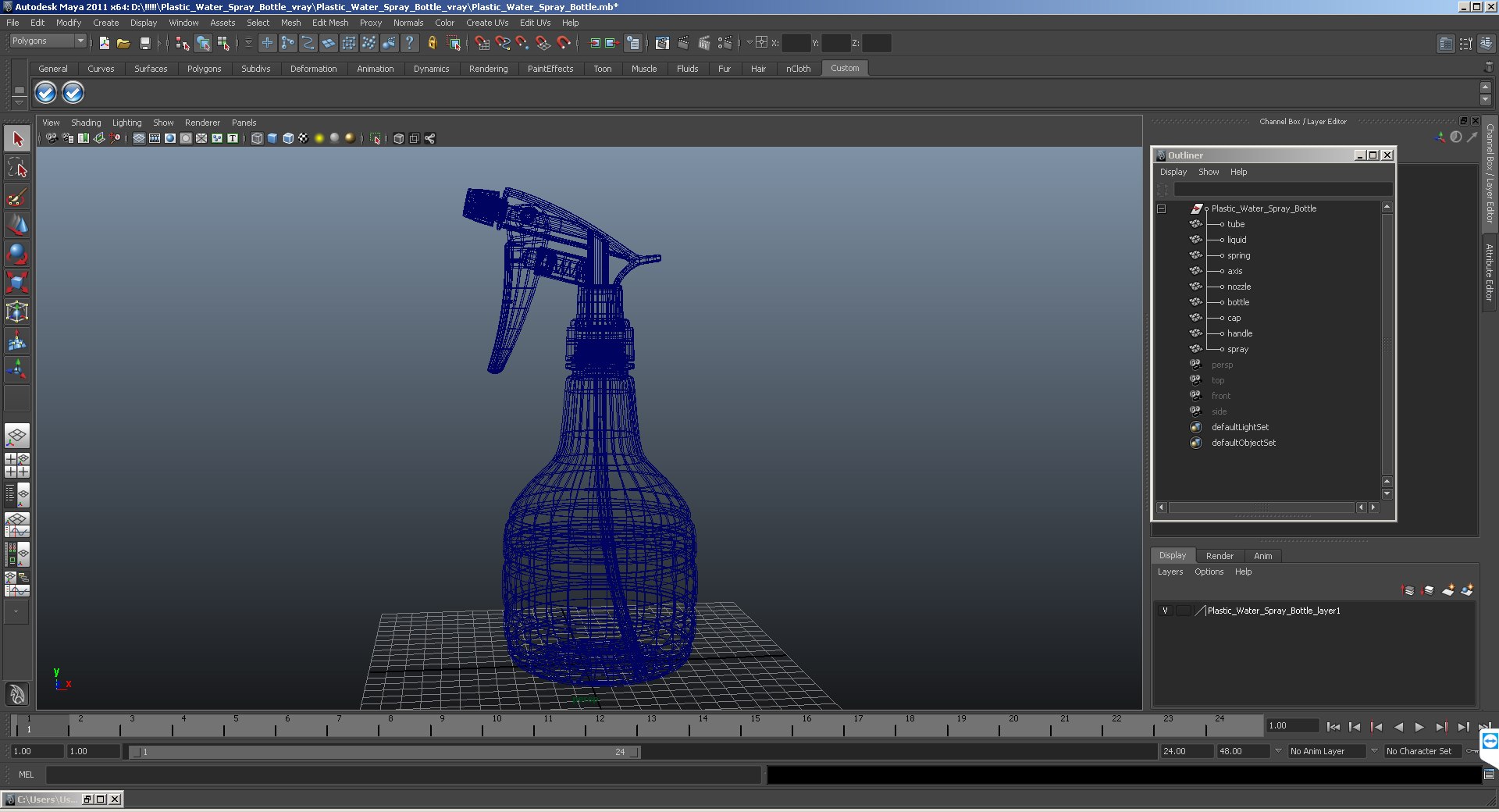 Plastic Water Spray Bottle 3D Model - TurboSquid 1301659