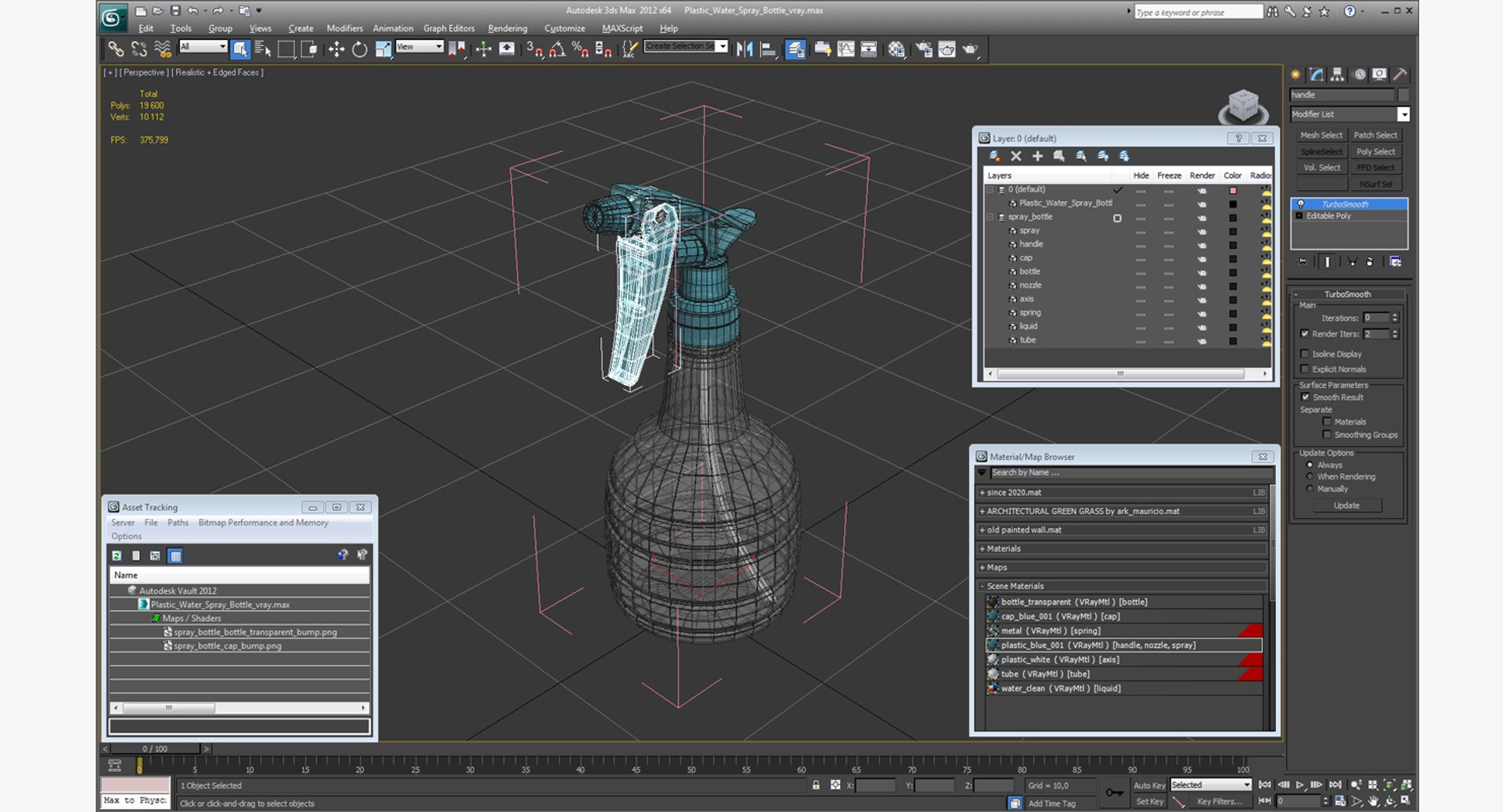 Plastic Water Spray Bottle 3D Model - TurboSquid 1301659