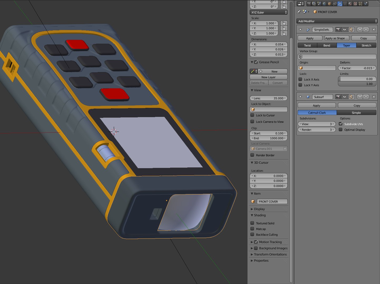3D distance laser meter - TurboSquid 1366544