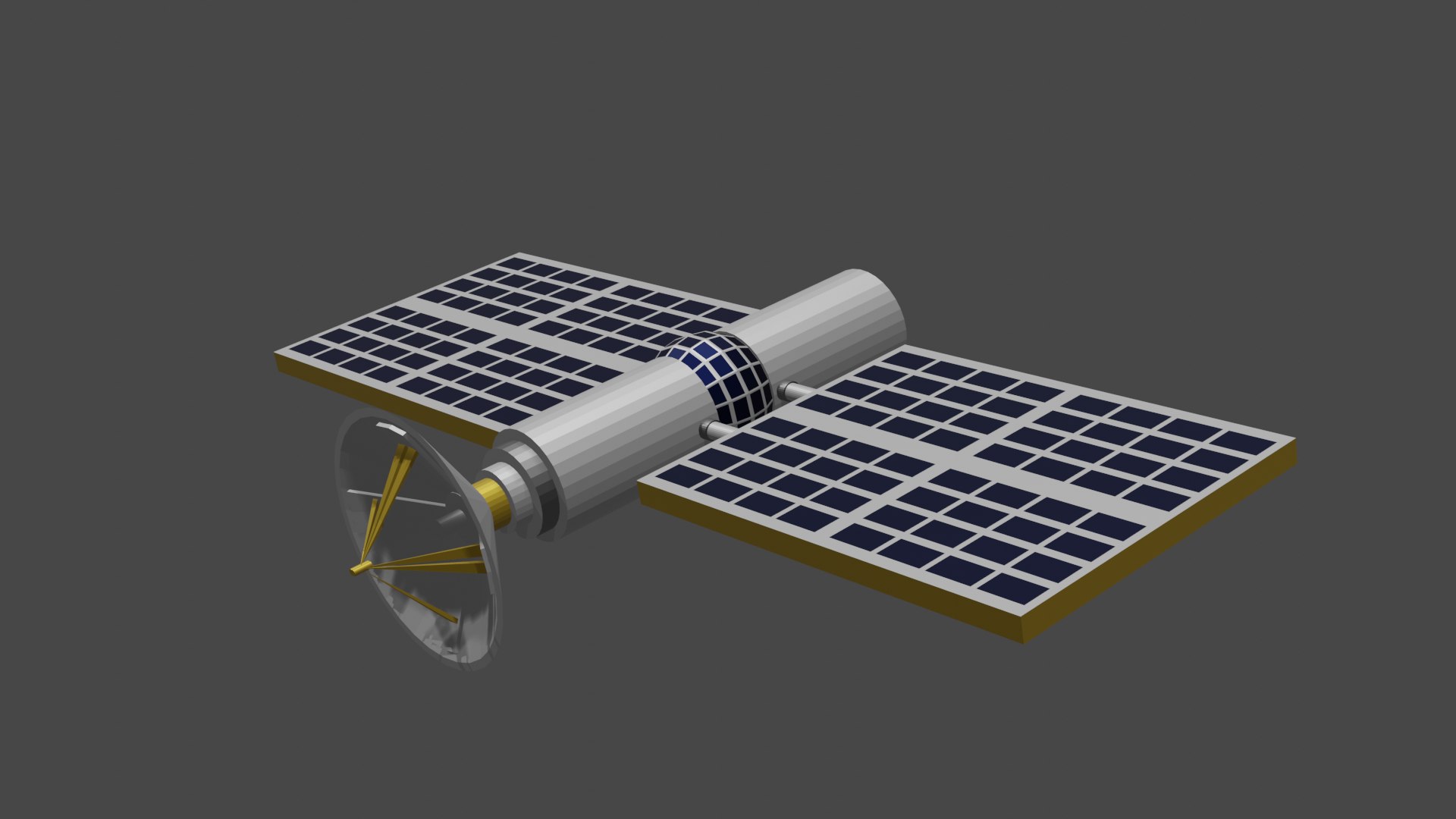 Low-poly Communication Satellite 3D Model - TurboSquid 1705122