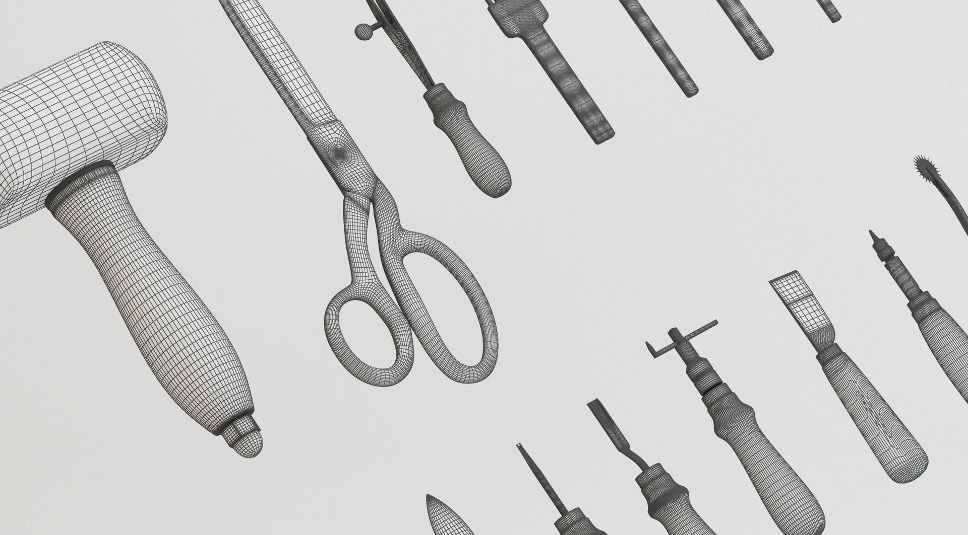 3D leather craft hand tools model - TurboSquid 1572132