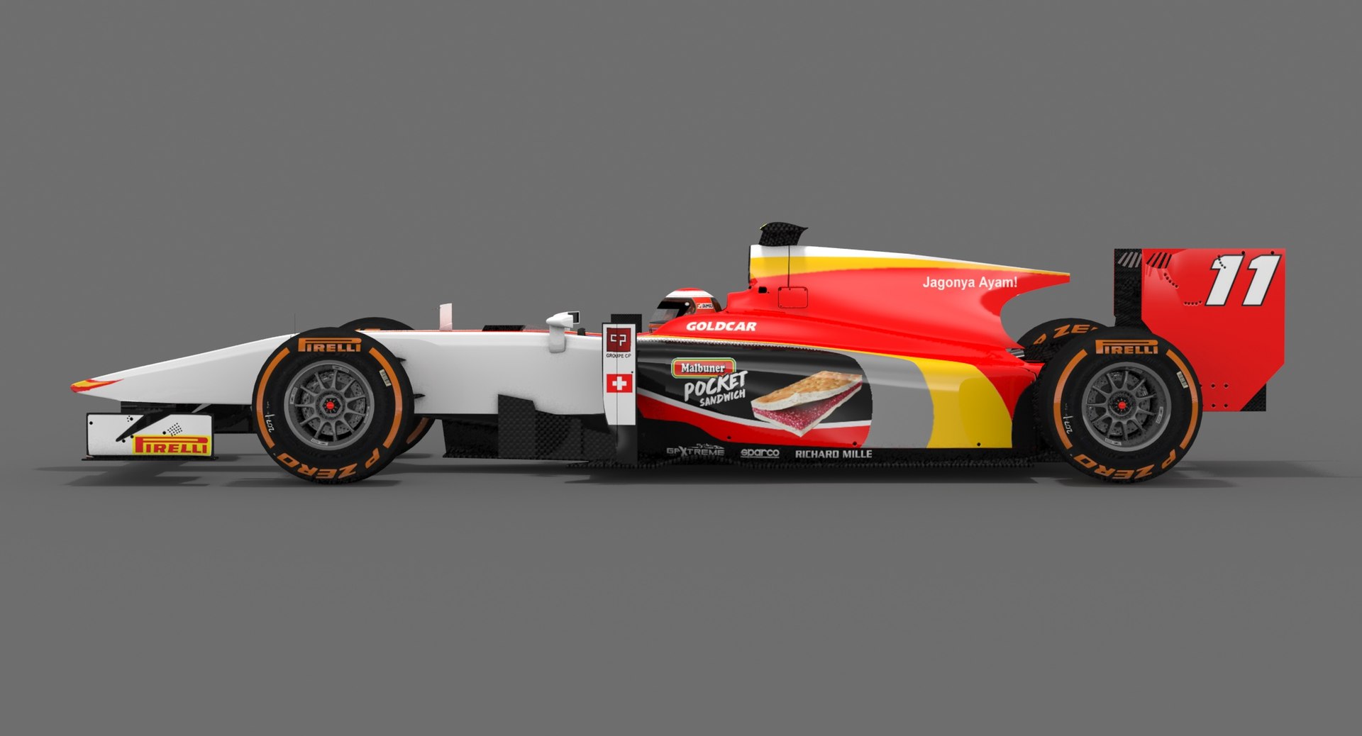 3D Campos Racing Formula 2 - TurboSquid 1150673