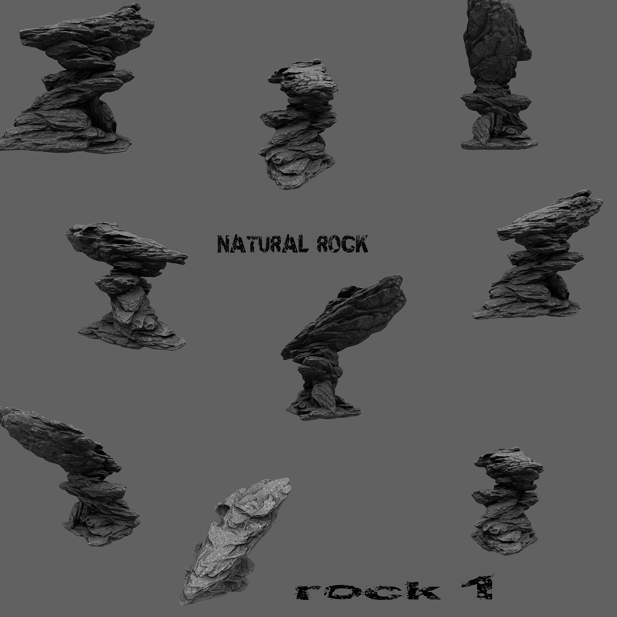 3d obj mountain rock