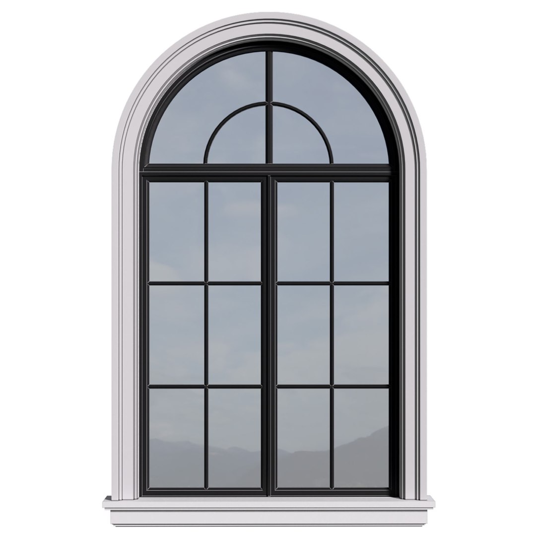 3D Arched Aluminium Window - TurboSquid 2077404