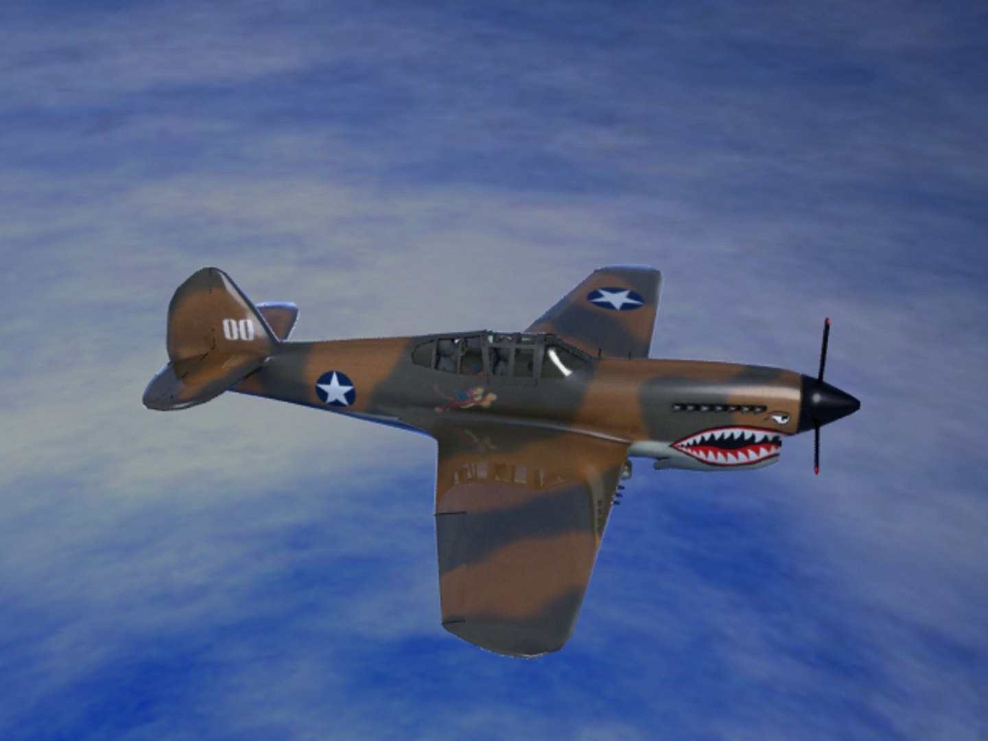 P-40 Curtis 3d Max