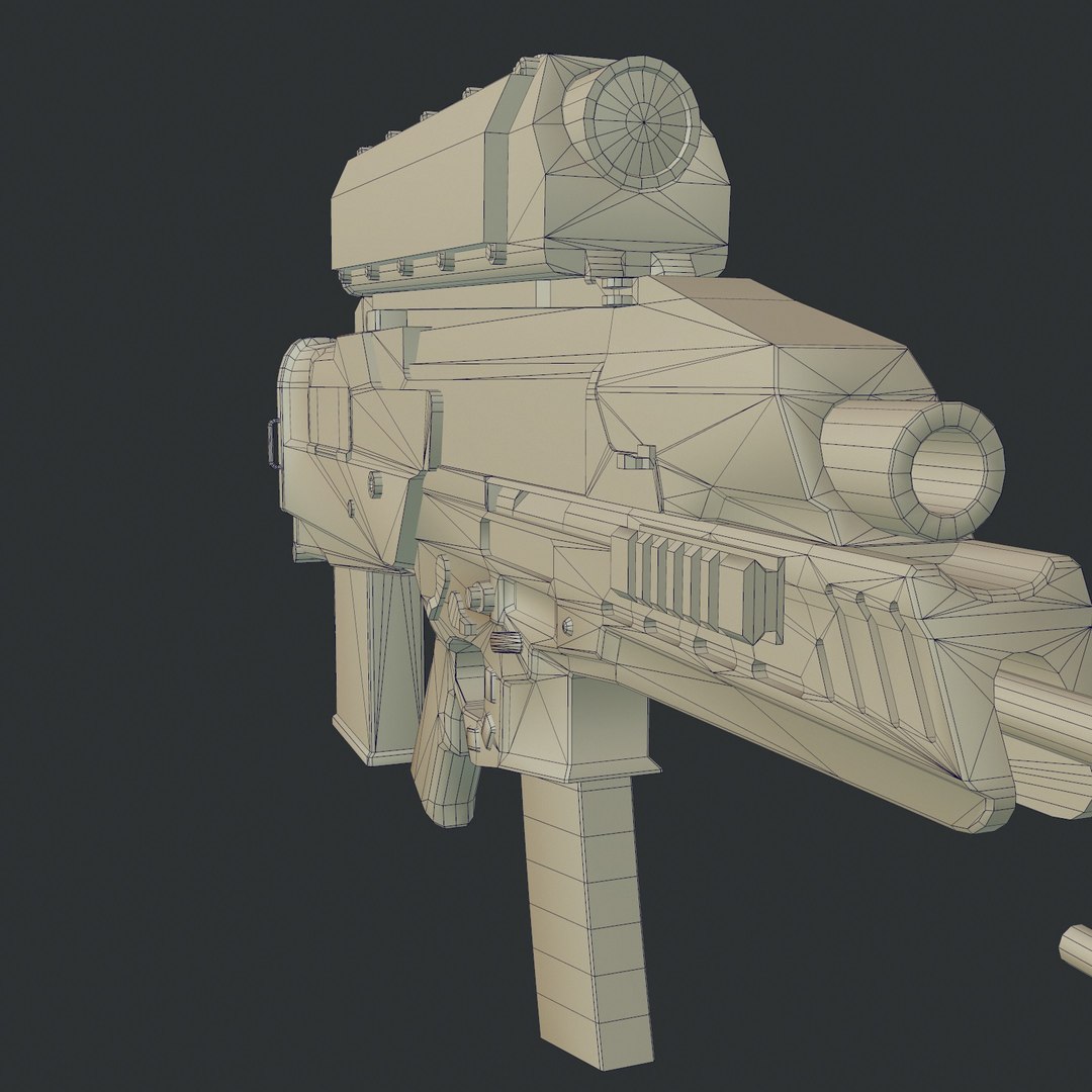 3d xm29 oicw rifle model