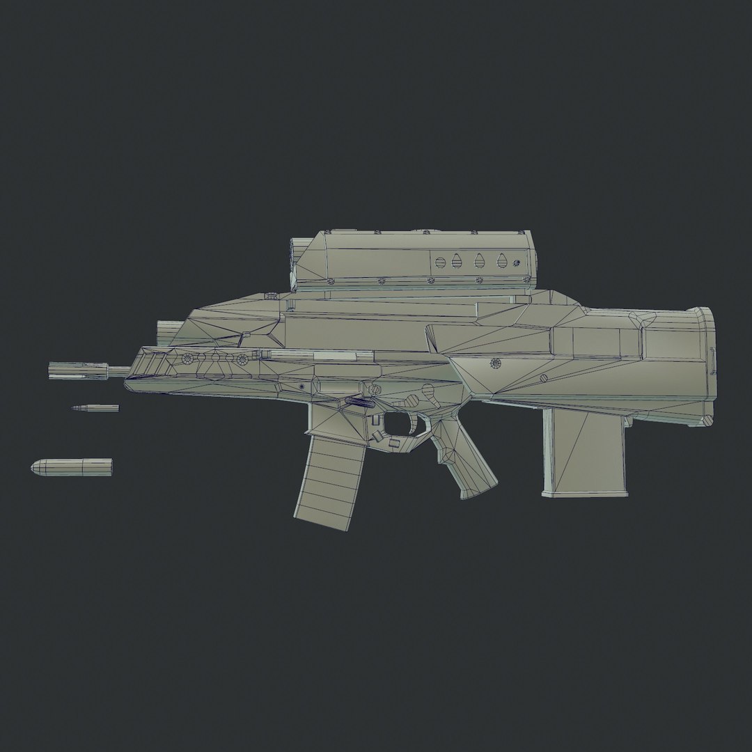 3d xm29 oicw rifle model