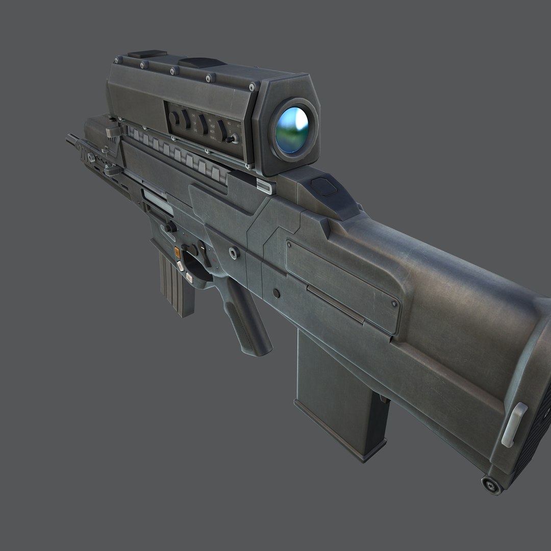 3d xm29 oicw rifle model