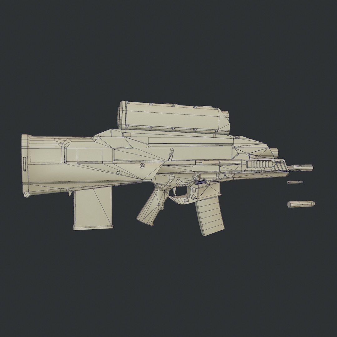 3d xm29 oicw rifle model