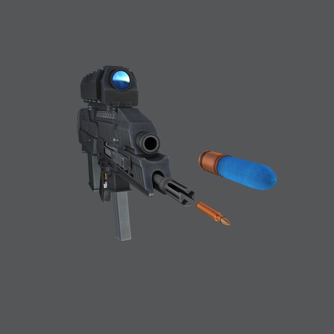 3d xm29 oicw rifle model