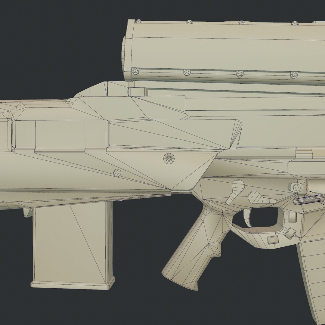 3d xm29 oicw rifle model