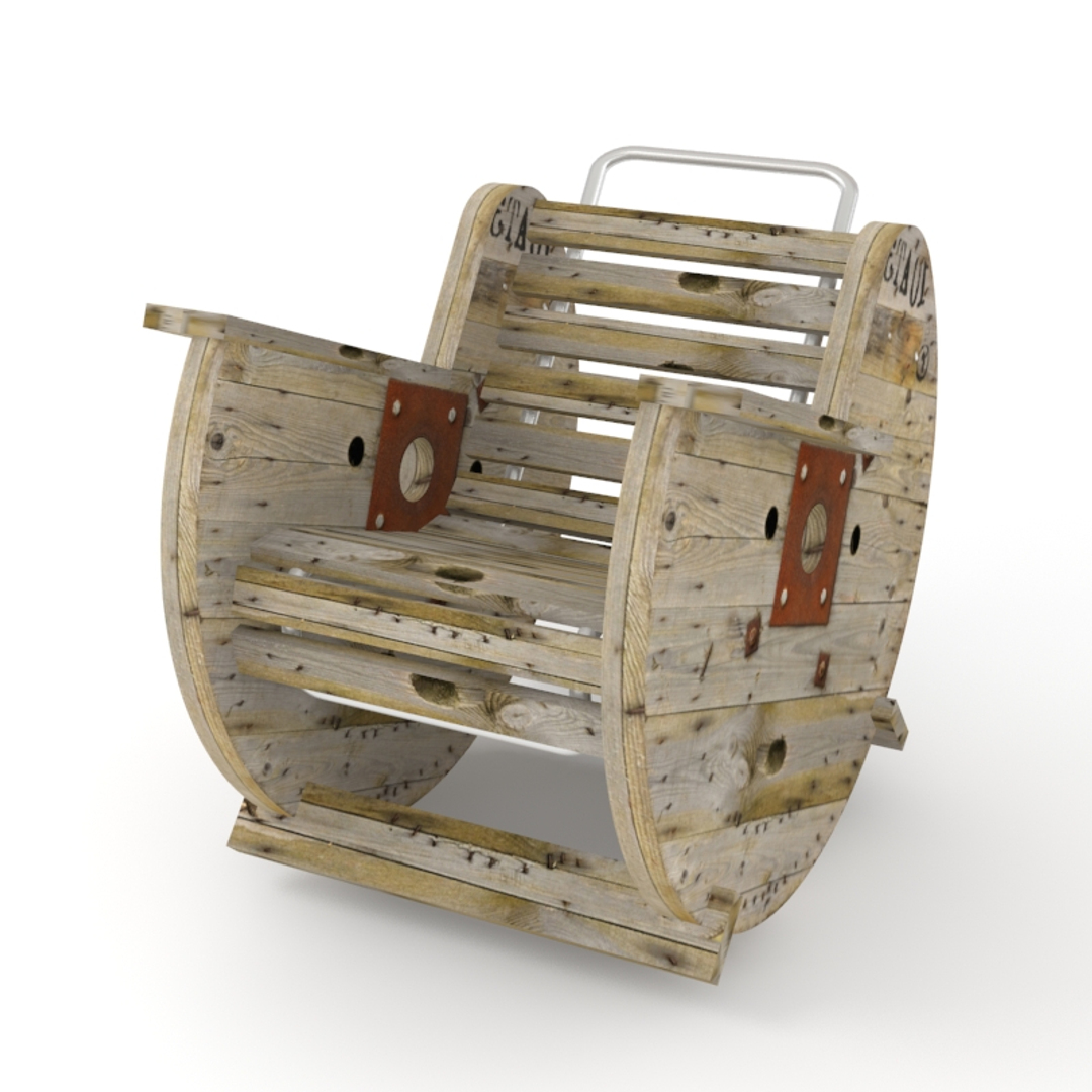 3d model reel rocking chair