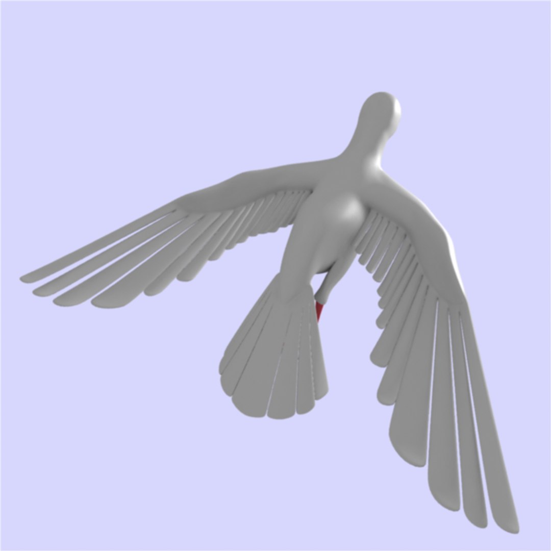 3d Model Cartoon Dove