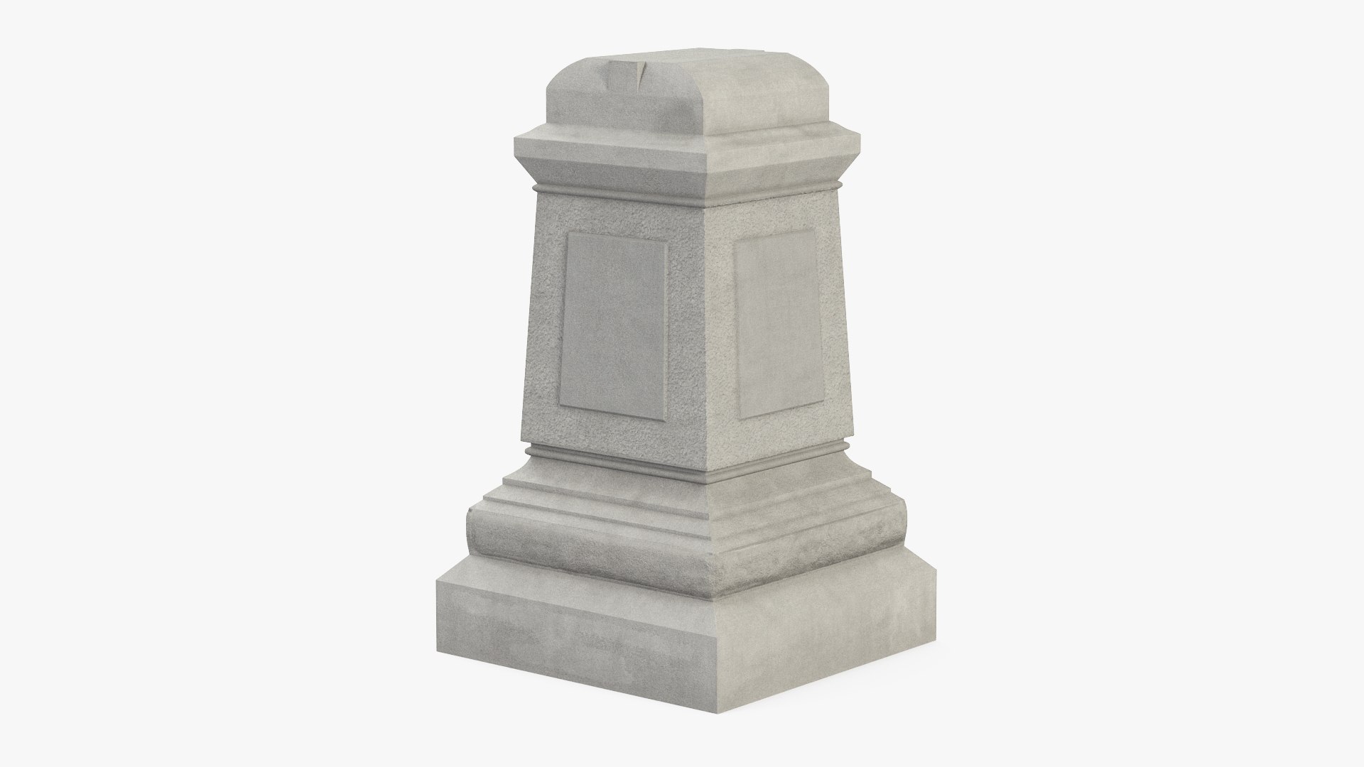 3D Memorial Sculpture Plinth Classic Grey - TurboSquid 2403560