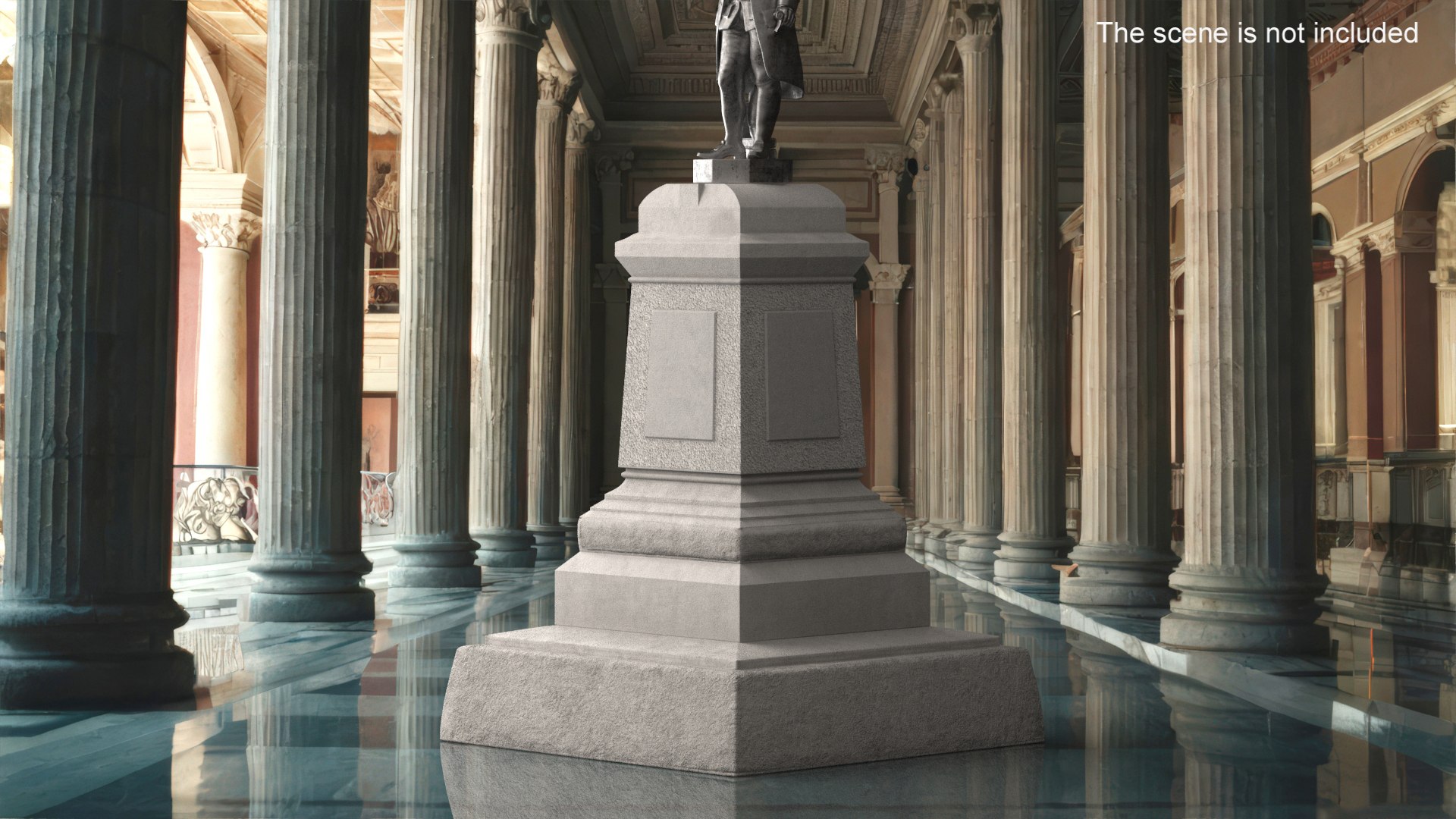 3D Memorial Sculpture Plinth Classic Grey - TurboSquid 2403560