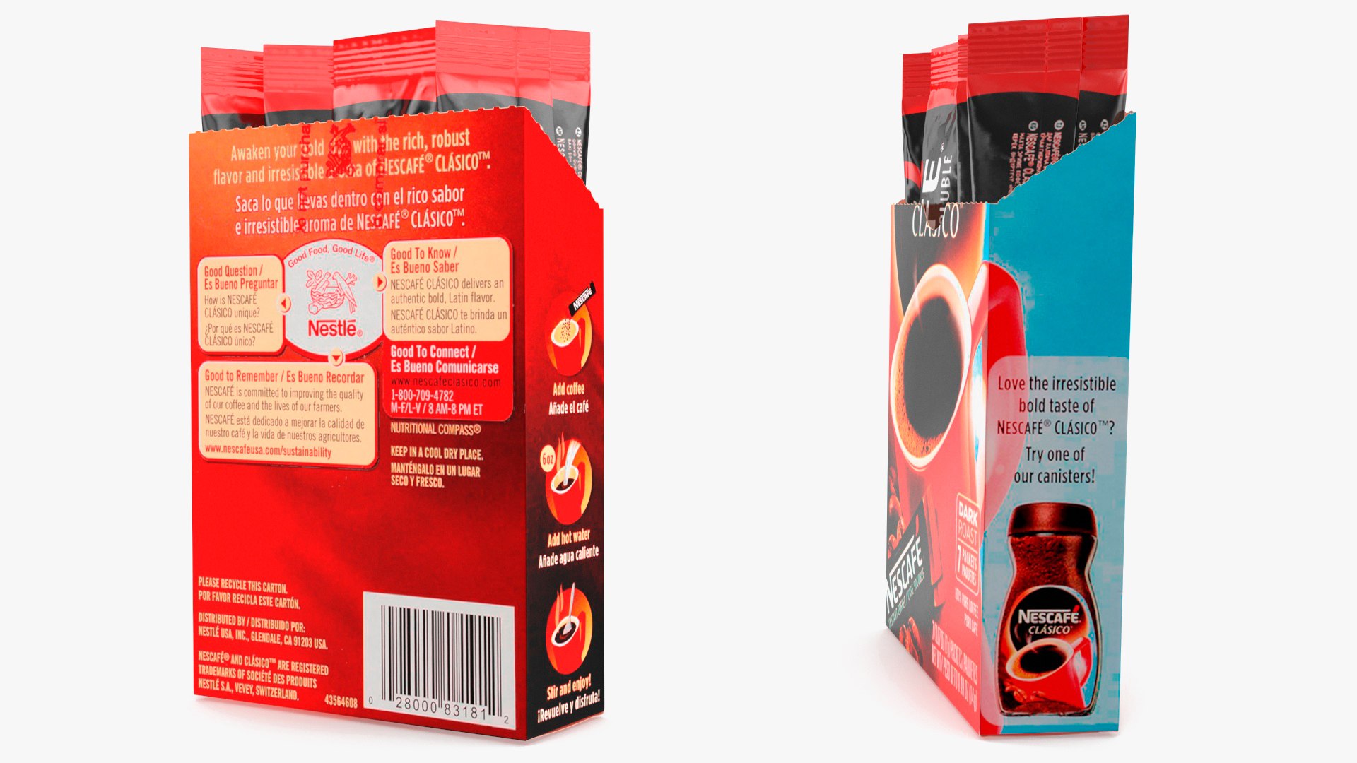 Nescafe Clasico Box Opened 3D Model - TurboSquid 2160465