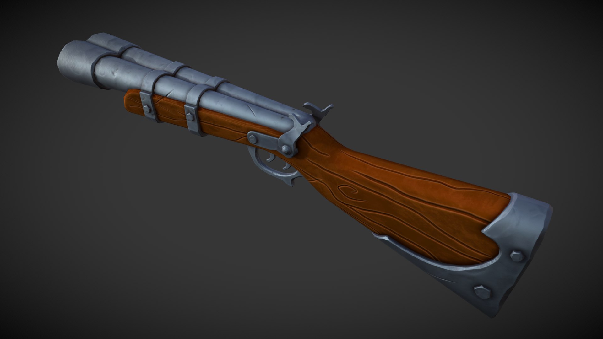 Stylized Double Barrel Shotgun 3D model - TurboSquid 2090360