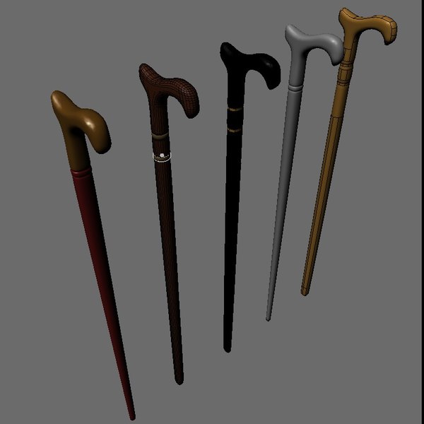 walking cane 3d model