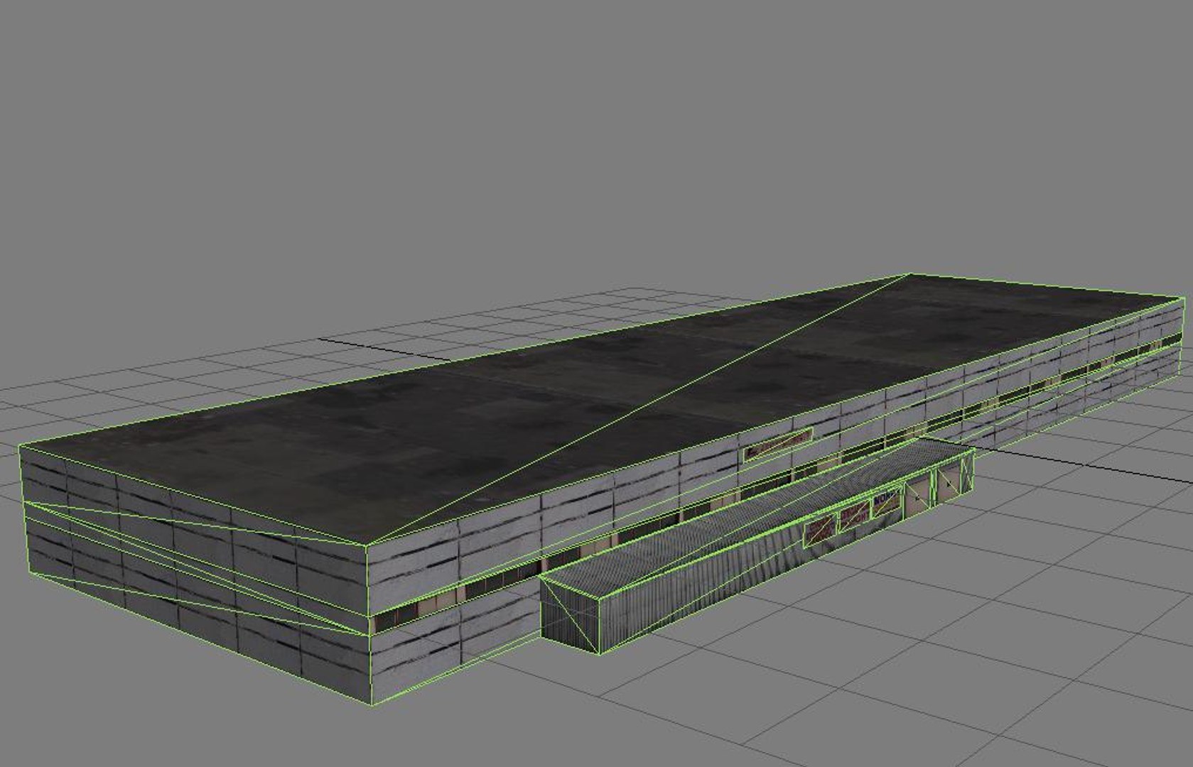 3d low-poly factory