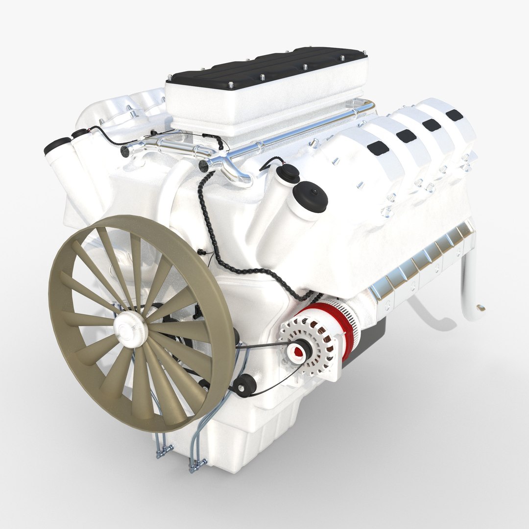 3D model 8 cylinder car engine - TurboSquid 1847554