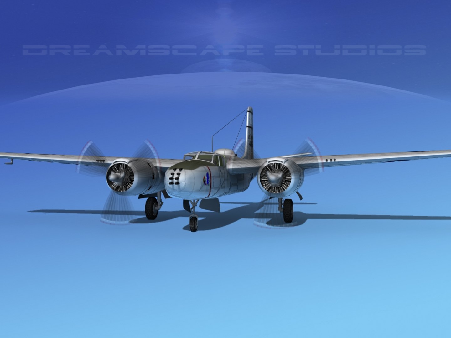 Douglas B-26b B-26 Bomber 3d Model