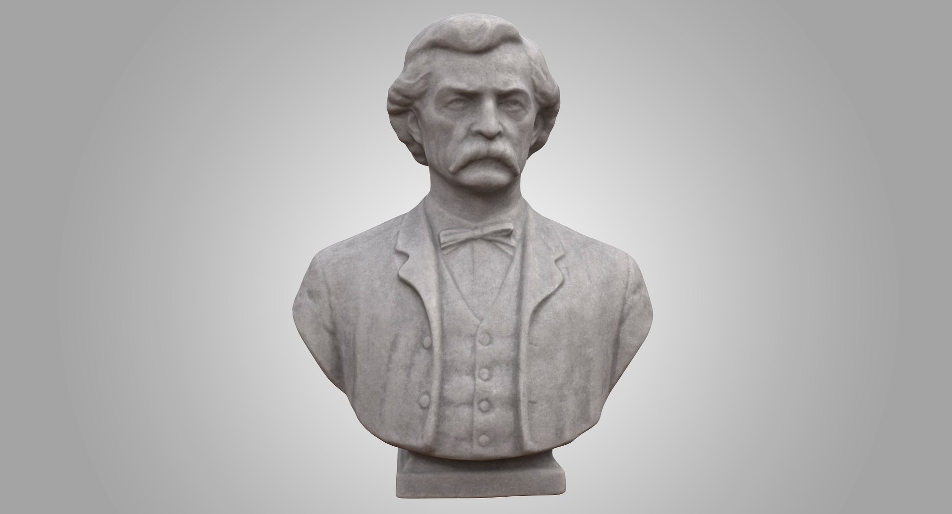 Mark Twain Marble Bust model - TurboSquid 1989991