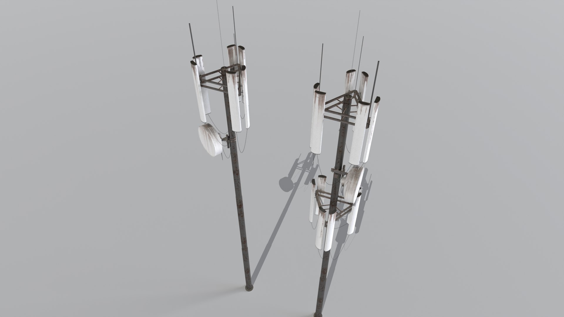 Old And Rusty Cell Towers 2 Model - TurboSquid 2311633