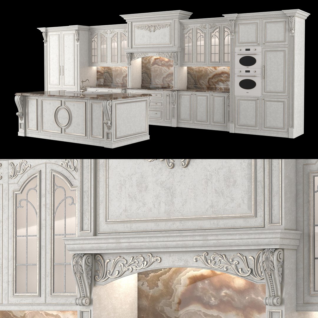 Classical kitchen 3 3D model - TurboSquid 1920762