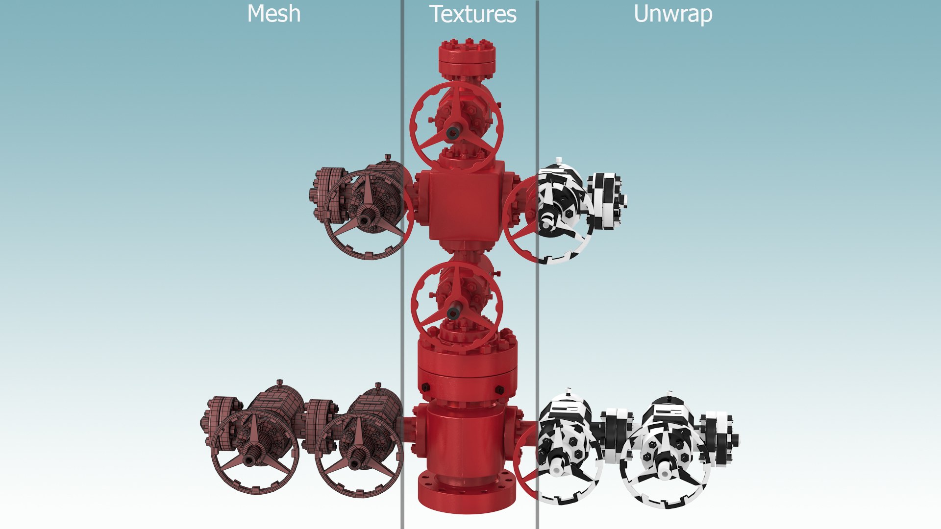 3D Oil Gas Wellhead model - TurboSquid 2045481