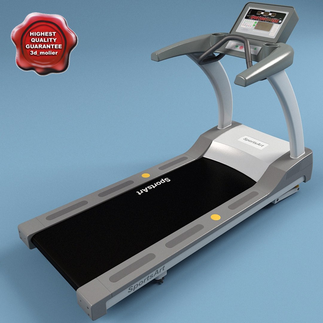 3d Obj Treadmill Sportart Scene
