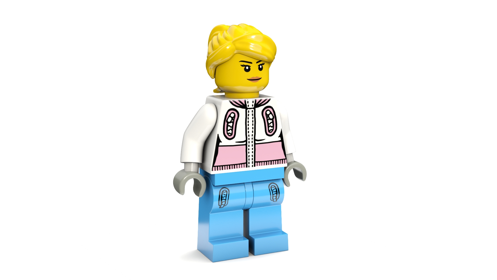 3D Minifigure LEGO Teenager Girl Rigged For Maya Model - TurboSquid 2294247