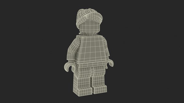 modelo 3d Minifigura LEGO de una adolescente preparada para Maya ...