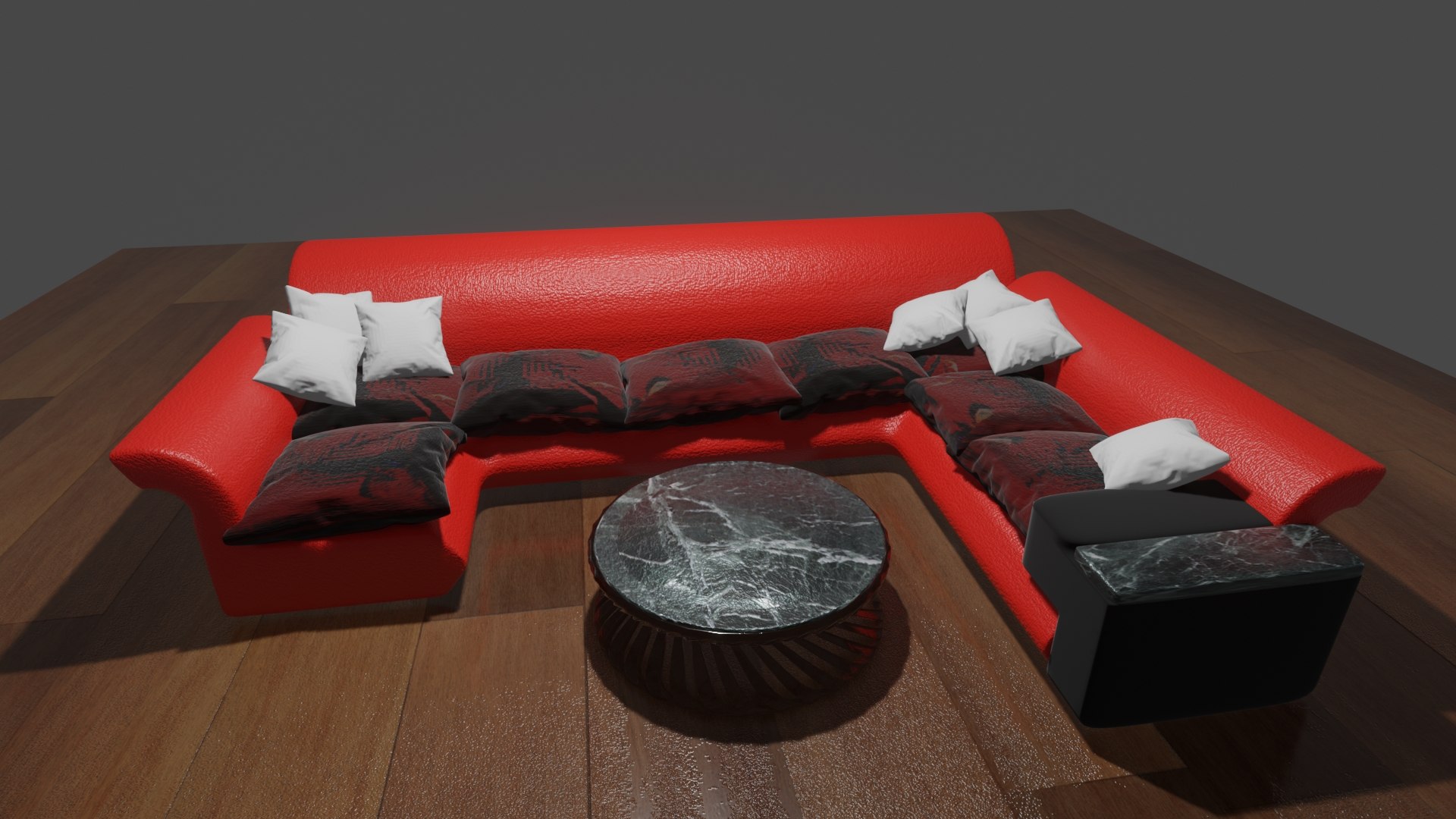 Corner seat set furniture 3D model - TurboSquid 1648683