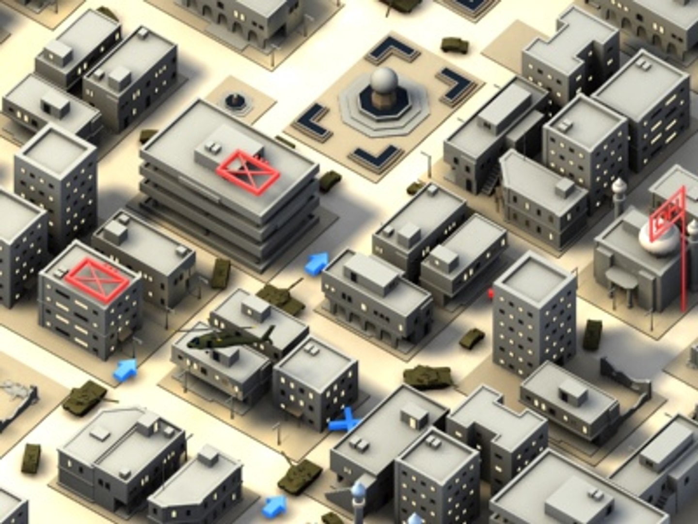 3d Urban Combat Buildings Stage-01 Model