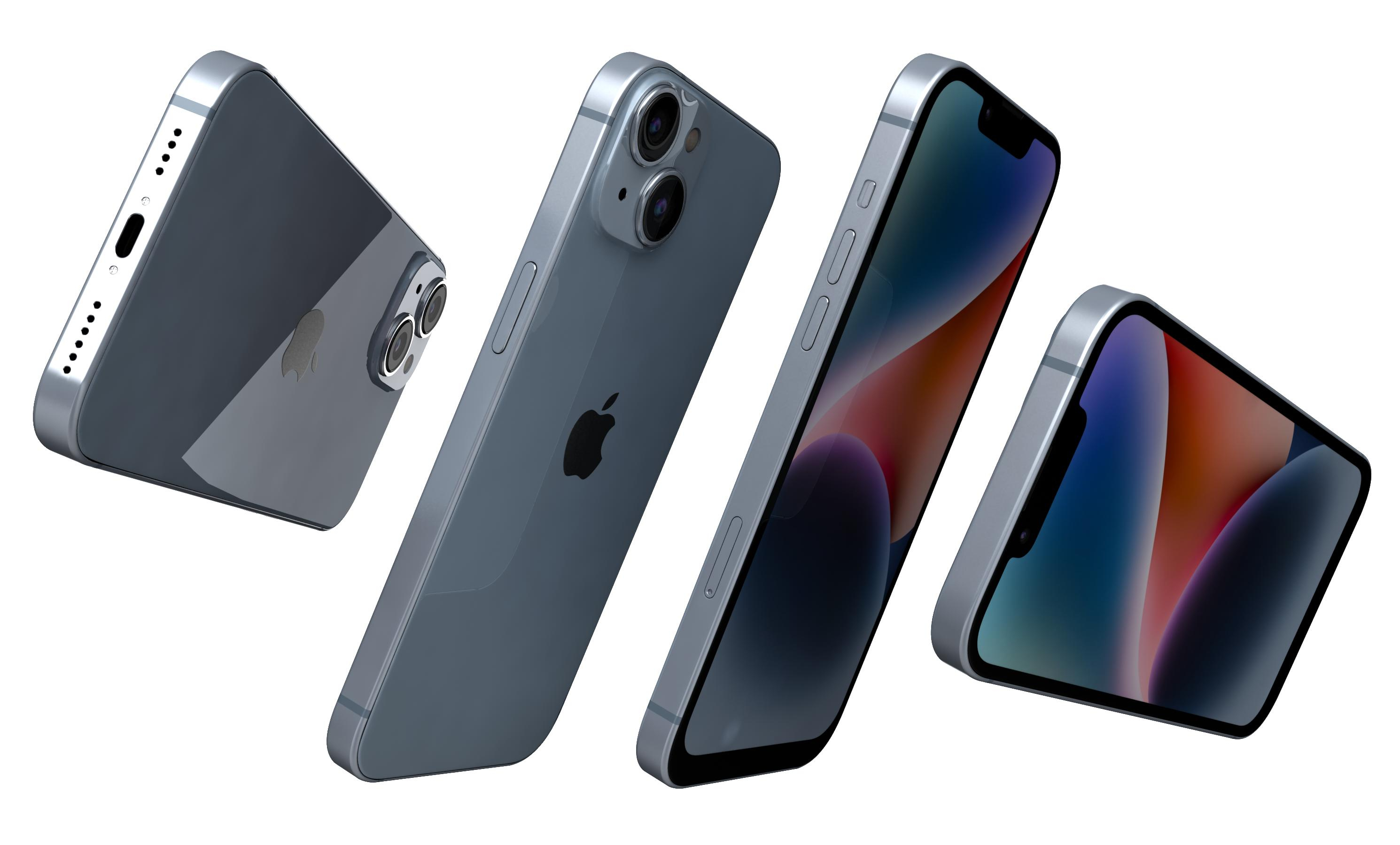 Apple iPhone 14 Blue 3D model - TurboSquid 1961894