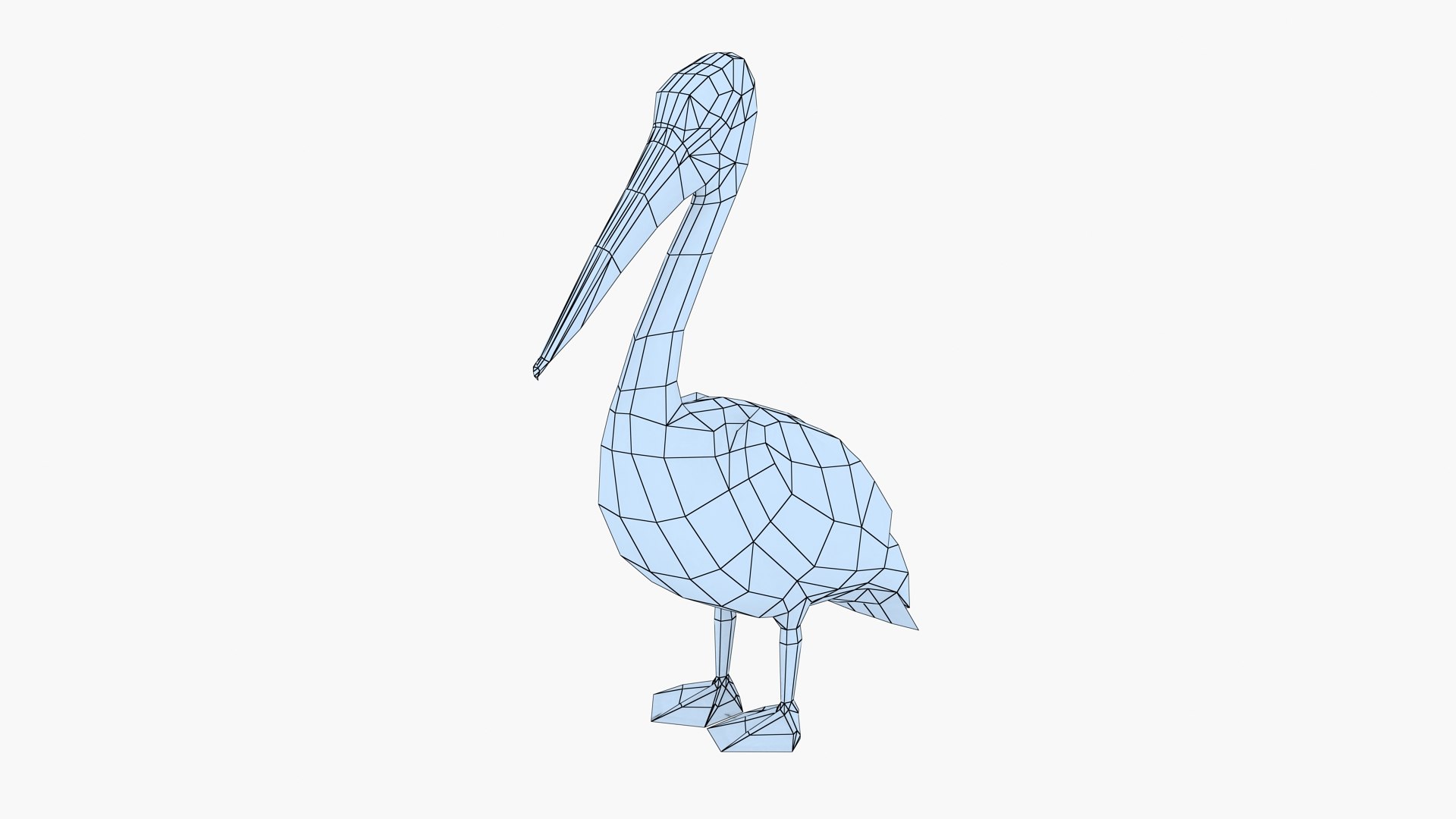 pelican standing 3d model