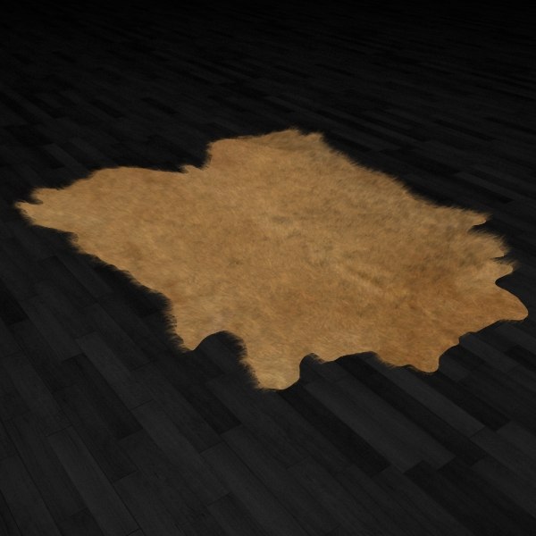 3d fur rug animal skin