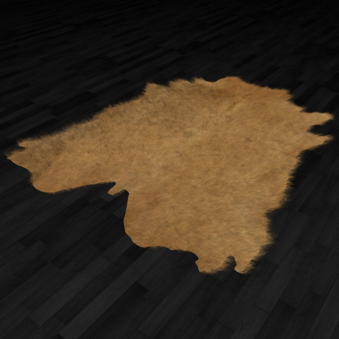 3d fur rug animal skin