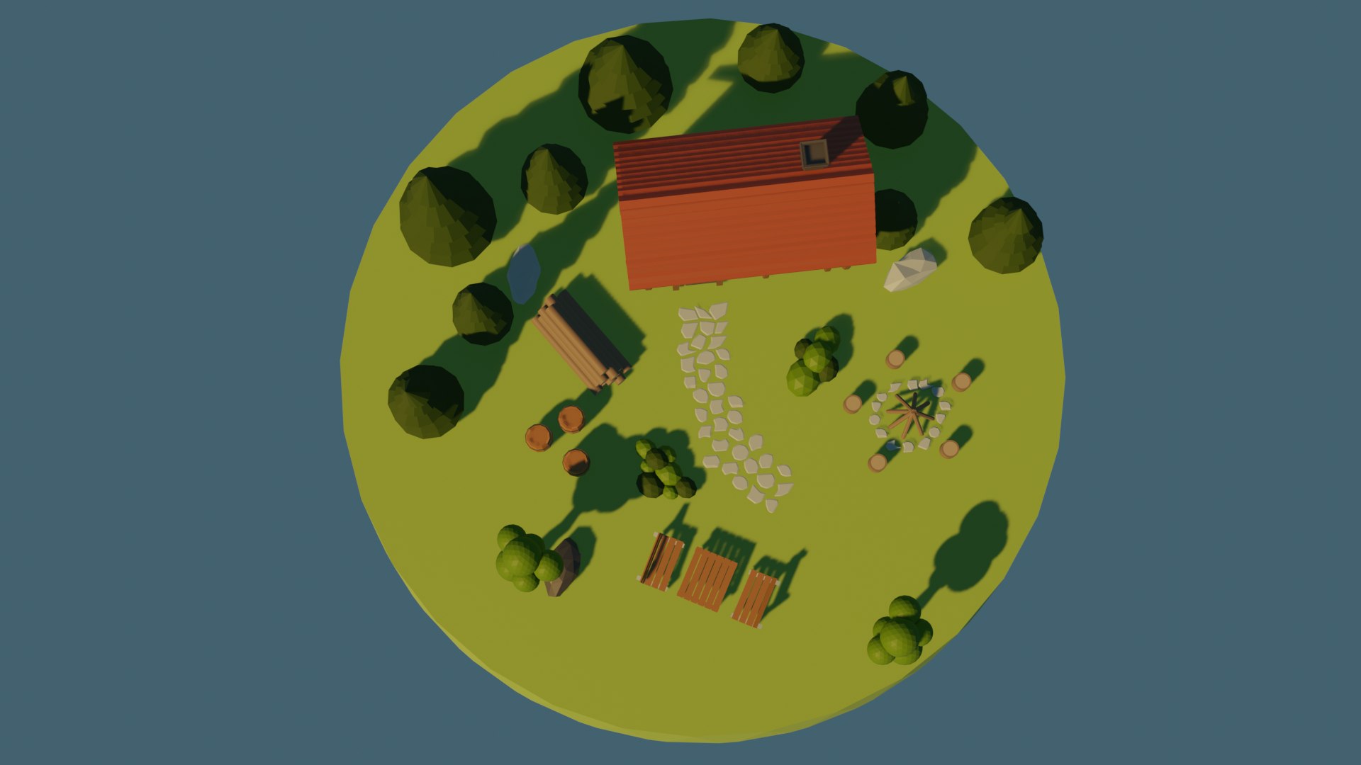 3D Low Poly Garden - TurboSquid 1994880