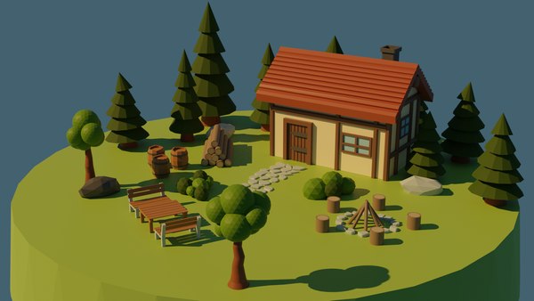 3D Low Poly Garden - TurboSquid 1994880