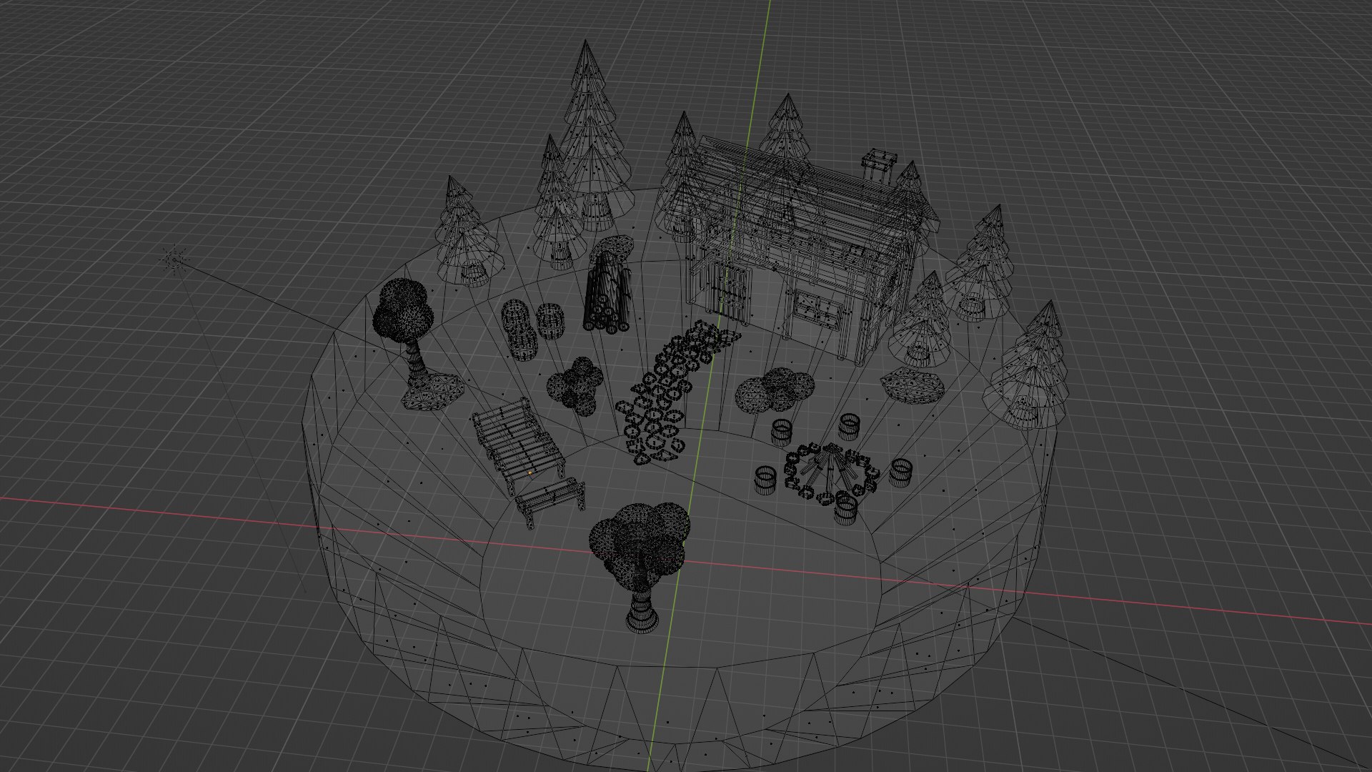 3D Low Poly Garden - TurboSquid 1994880